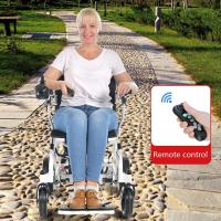 China KSM-602 Foldable Electric Wheelchair 24V Li-ion Battery 130kg Capacity Lightweight Power Wheelchair for sale