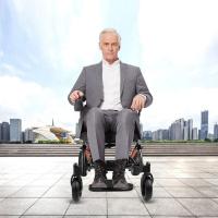 China KSM-602 Foldable Electric Wheelchair Lightweight Power Chair 24V 12Ah Li-ion Battery 130kg Capacity for sale