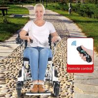 China KSM-602 Foldable Electric Wheelchair 24V Li-ion Battery 130kg Capacity Lightweight Power Wheelchair for sale