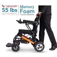 China KSM-602 Foldable Electric Power Wheelchair 24V 12Ah Li-ion Battery Lightweight Remote Control for Home Use for sale