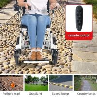 China KSM-602 Foldable Electric Wheelchair Scooter Aluminum Lightweight Power Chair 24V Lithium Battery 130kg Load for sale
