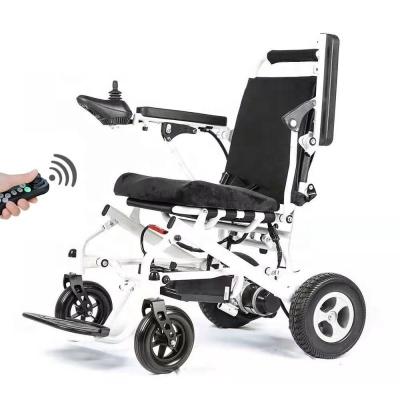 China Foldable Electric Wheelchair 602 Lightweight Aluminum Alloy 130kg Capacity 15km Range Remote Control for sale