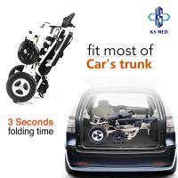 China KSM-602 Lightweight Auto Folding Electric Wheelchair 120kg Capacity 15km Range for sale