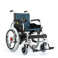 China KSM-502 24 Inch Electric Folding Wheelchair 130kg Capacity 15km Range Motorized Travel Power Chair for sale