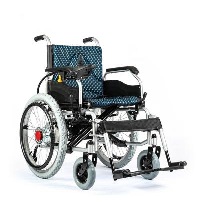 China KSM-502 24 Inch Electric Folding Wheelchair 130kg Capacity 15km Range Motorized Travel Power Chair for sale