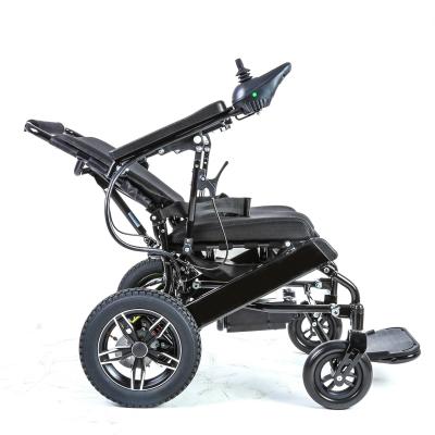 China KSM-601P Foldable Power Wheelchair with Lithium Battery 24V 12Ah 250W Motor Reclining Function for sale