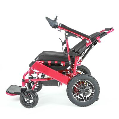China KSM-601P Lightweight Folding Power Wheelchair 52cm Seat 130kg Capacity with Li-ion Battery for sale