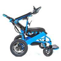 China KSM-601P Lightweight Folding Electric Wheelchair 130kg Capacity 15km Range Reclining Extra Wide Seat for Disabled for sale