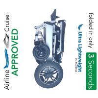 China KSM-601P Lightweight Folding Electric Wheelchair 130kg Capacity 15km Range Reclining Extra Wide Seat for Disabled for sale