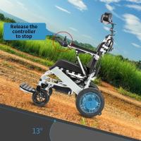 China KSM-601P Lightweight Folding Electric Wheelchair 130kg Capacity 15km Range Reclining Extra Wide Seat for Disabled for sale