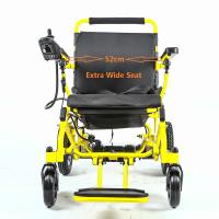 China KSM-601P Extra Wide Electric Wheelchair 130kg Capacity Foldable Portable Lithium Battery Power Wheelchair for Elderly for sale