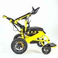 China KSM-601P Extra Wide Electric Wheelchair 130kg Capacity Foldable Portable Lithium Battery Power Wheelchair for Elderly for sale