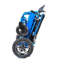 China KSM-601P Foldable Electric Wheelchair Aluminum Lightweight 21inch Wide Seat 250W Motor 12Ah Li-ion Battery for sale