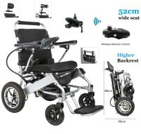 China KSM-601P Electric Power Wheelchair 24V 250W Motor Folding Scooter for Disabled with 52cm Seat for sale