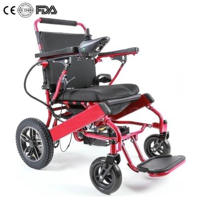 China KSM-601P Ultra Lightweight Foldable Electric Wheelchair 24V Li-ion Battery 130kg Capacity for sale