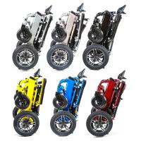 China KSM-601P Ultra Lightweight Foldable Electric Wheelchair 24V Li-ion Battery 130kg Capacity for sale