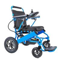 China KSM-601P Foldable Electric Wheelchair 130kg Capacity Aluminum Alloy Reclining Seat for sale