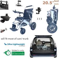 China KSM-601P Reclining 20 Inch Seat Electric Wheelchair Foldable Aluminum Alloy 130kg Capacity for sale