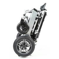 China Foldable Electric Wheelchair 24V 250W Motor 15km Range Lightweight Aluminum Alloy for Disabled for sale