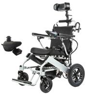 China KSM-601P Lightweight Folding Electric Power Wheelchair 130kg Capacity 24V Li-ion Battery for Disabled Rehabilitation for sale