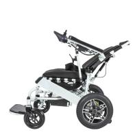 China KSM-601P Lightweight Aluminum Electric Wheelchair 21 Inch Seat Reclining Backrest 24V Li-ion Battery 130kg Capacity for sale