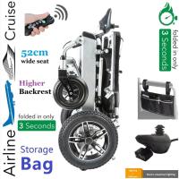 China KSM-601P Lightweight Aluminum Electric Wheelchair 21 Inch Seat Reclining Backrest 24V Li-ion Battery 130kg Capacity for sale