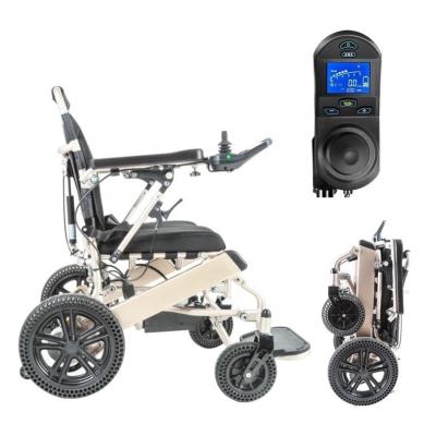 China KSM-601L Remote Control Electric Wheelchair 24V Li-ion 130kg Capacity Reclining Foldable Mobility Scooter for sale