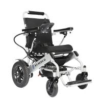 China KSM-601 Lightweight Aluminum Electric Wheelchair 130kg Capacity Foldable Reclining Anti-Decubitus Cushion for sale