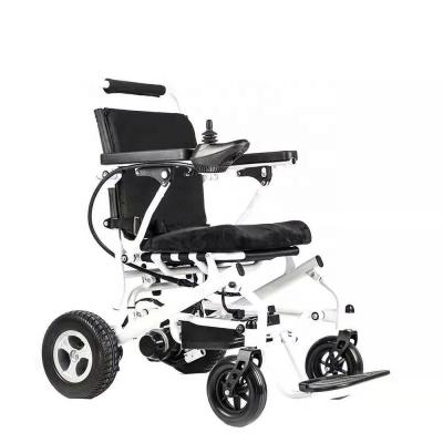 China KSM-602 Lightweight Folding Electric Wheelchair 24V 12Ah Li-ion Battery 130kg Capacity Aluminum Alloy for sale