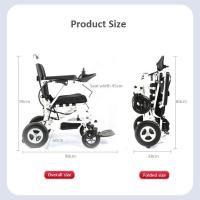 China KSM-602 Lightweight Folding Electric Wheelchair 24V 12Ah Li-ion Battery 130kg Capacity Aluminum Alloy for sale