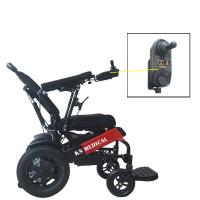 China KSM-601S Brushless Motor Foldable Electric Wheelchair 500W 6AH Battery Reclining Travel Remote Control for sale