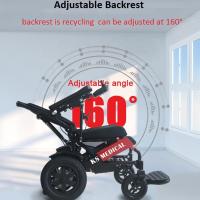China KSM-601S Foldable Power Wheelchair 500W Brushless Motor 6AH Li-ion Battery Airline Approved Recliner for sale