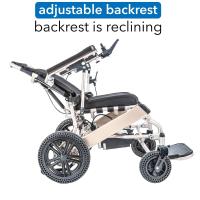 China KSM-601L Foldable Lightweight Electric Wheelchair 26kg Reclining Power Wheelchair 130kg Capacity for sale