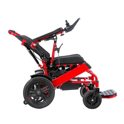 China KSM-601L Folding Electric Wheelchair 500W Motor 26kg Lightweight LCD Joystick Controller for Elderly for sale
