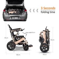 China KSM-601L Folding Electric Wheelchair 500W Motor 26kg Lightweight LCD Joystick Controller for Elderly for sale