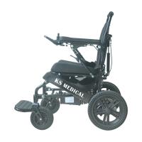 China KSM-601L Foldable Electric Wheelchair 26kg Lithium Battery LCD Voice Joystick Controller Airline Approved Power Wheelchair for sale