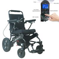 China KSM-601L Lightweight Electric Wheelchair 26kg with LCD Voice Controller 360 Joystick Manual Recliner 130kg Capacity for sale