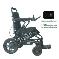 China Foldable Motorized Electric Wheelchair 601L with LCD Voice Joystick 26kg 6km/h for sale