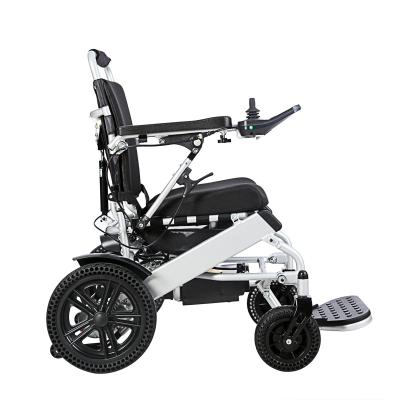 China KSM-601L Folding Electric Wheelchair 130kg Capacity 6km/h Speed Reclining with LCD Voice Joystick for sale