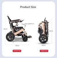 China KSM-601L Motorized Power Electric Wheelchair 26kg 130kg Capacity LCD Display Voice Joystick Reclining for sale