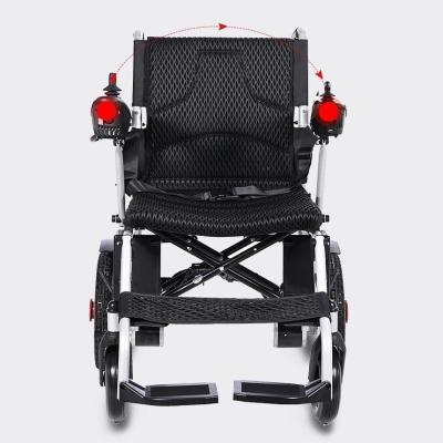 China KSM-506 Foldable Electric Wheelchair 24V 250W Motor Mobility Scooter 120kg Capacity Portable Travel Chair for sale