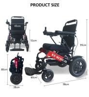 China KSM-601S Brushless Motorized Wheelchair 500W 6AH Li-Ion Airline Approved Reclining Folding Electric Wheelchair for Elderly for sale