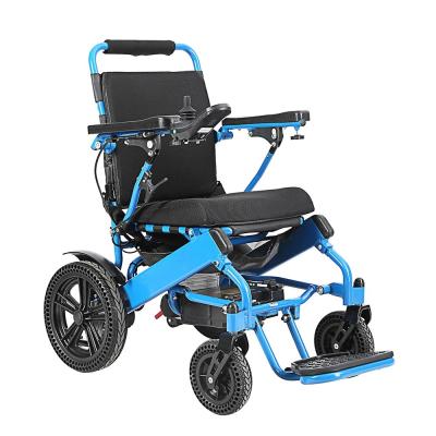 China KSM-601L Aluminum Alloy Lightweight Foldable Electric Wheelchair 24V 12Ah Li-ion Reclining for sale