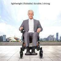 China KSM-602 Folding Electric Wheelchair Lightweight Aluminum Alloy 130kg Capacity 15km Range Remote Control for sale
