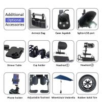 China KSM-602 Folding Electric Wheelchair Lightweight Aluminum Alloy 130kg Capacity 15km Range Remote Control for sale