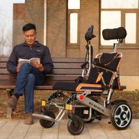China KSM-605 Auto Open Fold Lightweight Power Electric Wheelchair 24V for Elderly Folding Wheelchair for sale