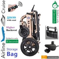 China KSM-601L Remote Control Electric Wheelchair 24V Li-ion Battery 130kg Capacity Reclining Mobility Scooter for sale