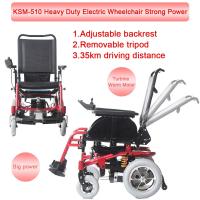 China KSM-510 All Terrain Heavy Duty Power Wheelchair 500W Motor 150kg Capacity Remote Control Electric Wheelchair with Luxury Seat for sale