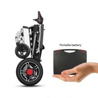 China KSM-601 Lightweight Folding Electric Wheelchair 450mm Seat 24V 12Ah Li-ion Battery for Disabled for sale