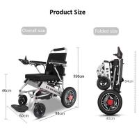 China KSM-601 Lightweight Folding Electric Wheelchair 450mm Seat 24V 12Ah Li-ion Battery for Disabled for sale